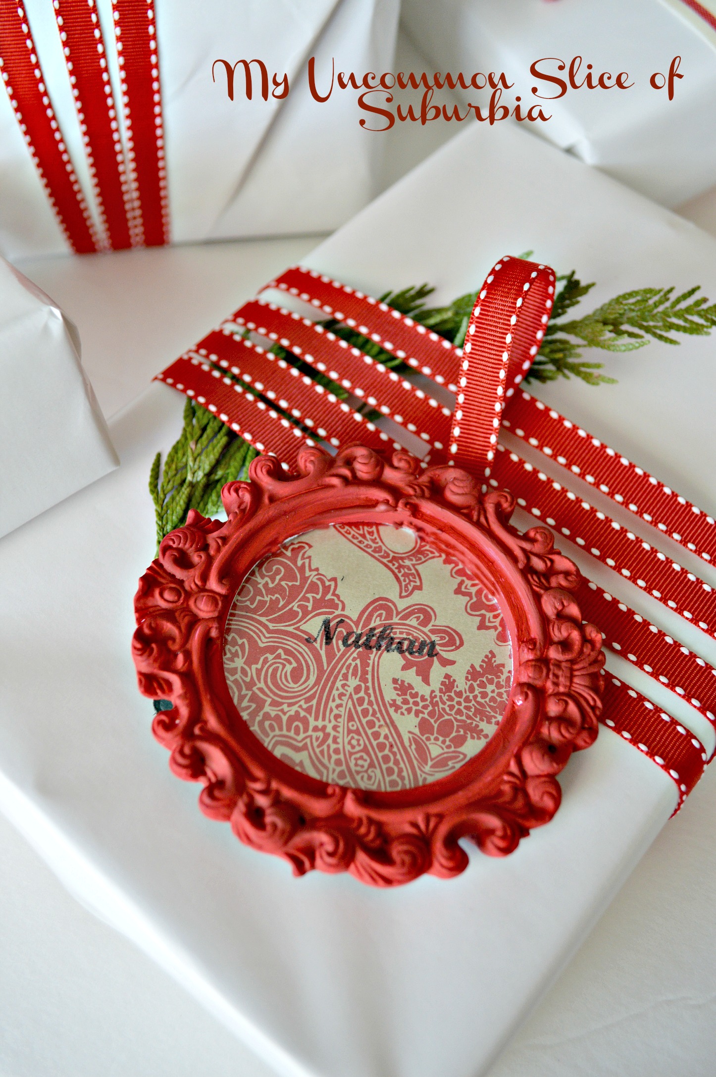 DIY Painted Gift Tags Using Mini Picture Frames