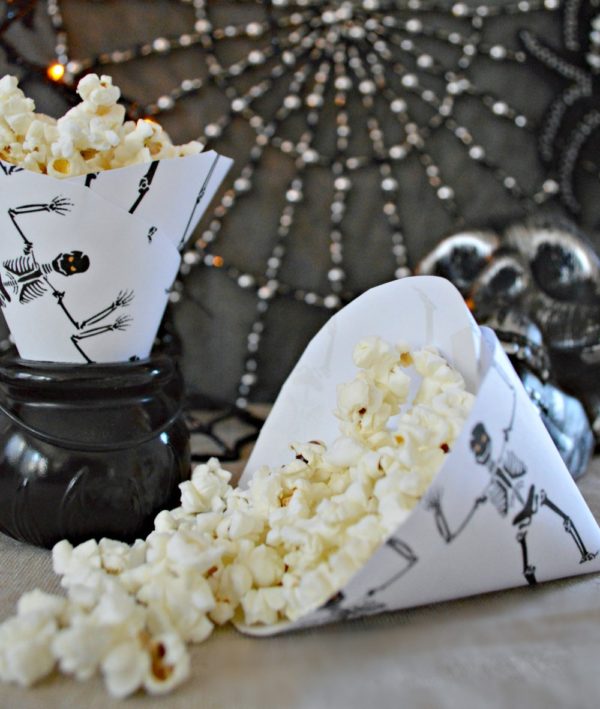 Printable Skeleton Paper Cones - My Uncommon Slice of Suburbia