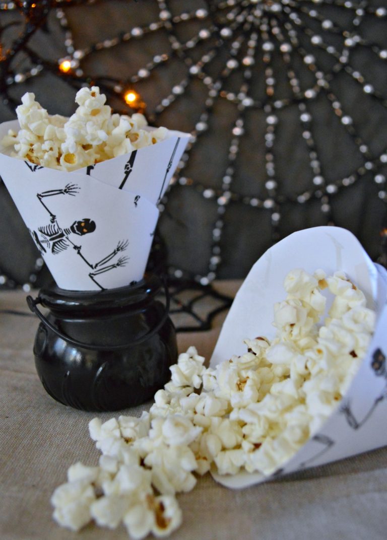 Printable Skeleton Paper Cones - My Uncommon Slice of Suburbia