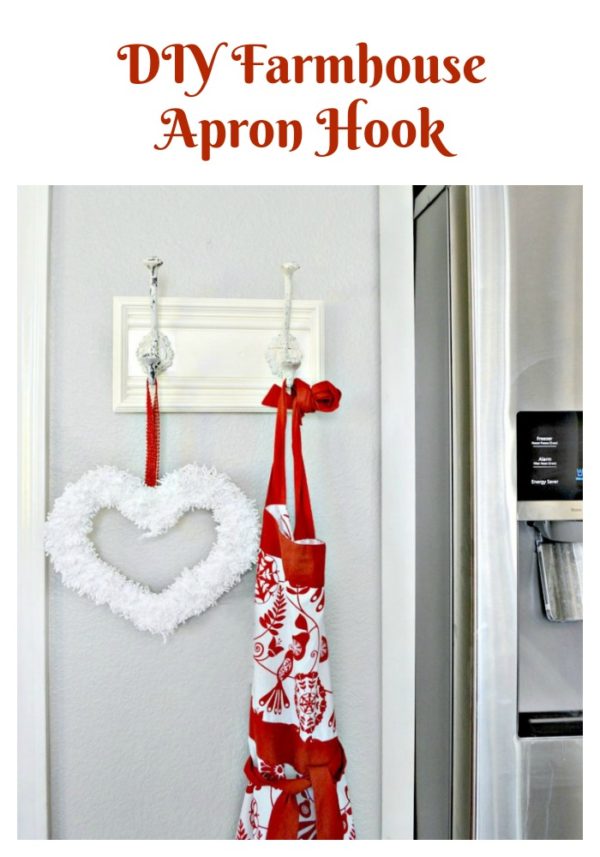 DIY Farmhouse Apron Hook - My Uncommon Slice of Suburbia
