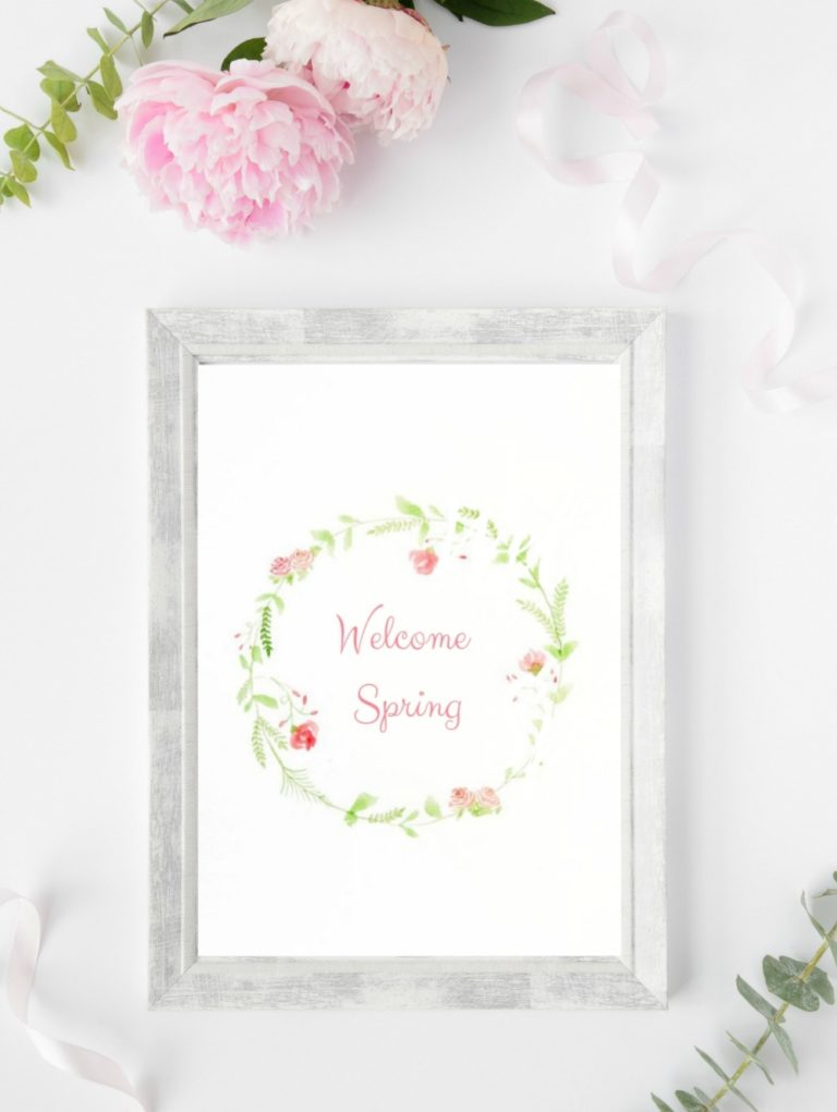 Spring Wreath Watercolor Printables - My Uncommon Slice of Suburbia