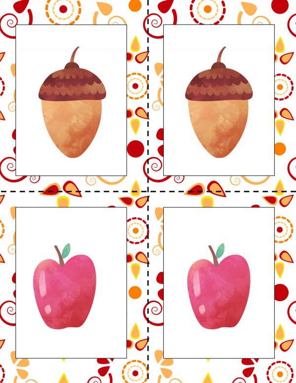 Autumn Matching Game For Kids - My Uncommon Slice of Suburbia