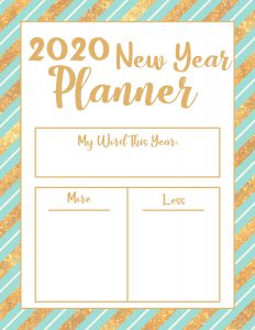 2020 New Year Goal Planner - My Uncommon Slice of Suburbia