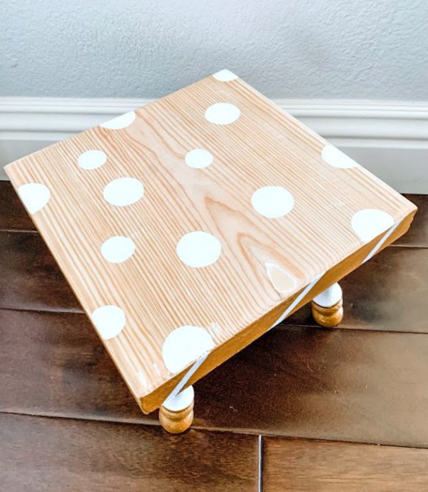 Gold Dipped Step Stool Makeover - My Uncommon Slice of Suburbia