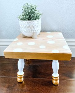 Gold Dipped Step Stool Makeover - My Uncommon Slice of Suburbia