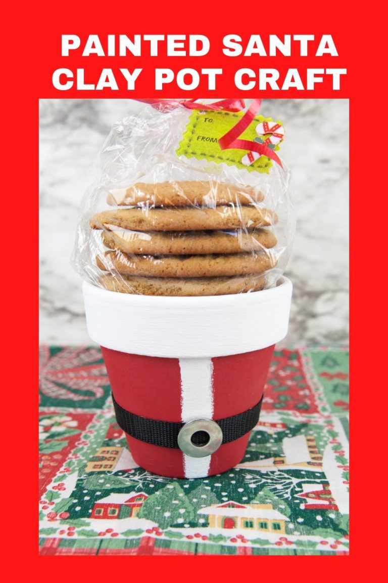 Painted Santa Clay Pot Craft - My Uncommon Slice of Suburbia