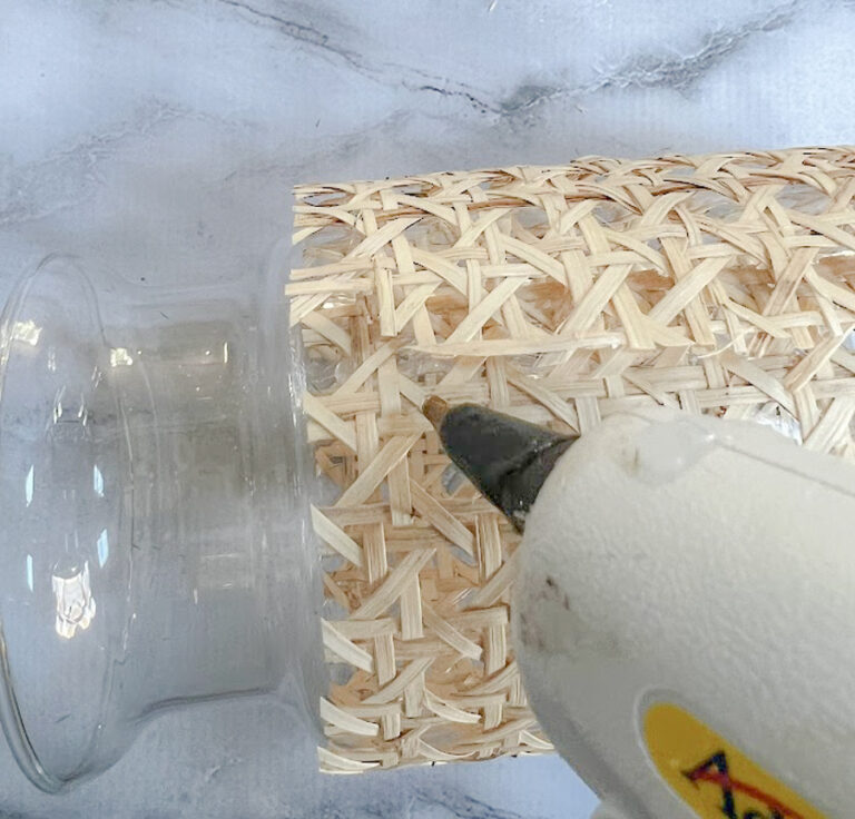 DIY Cane Wrapped Vase - My Uncommon Slice of Suburbia