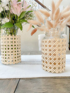 DIY Cane Wrapped Vase - My Uncommon Slice of Suburbia