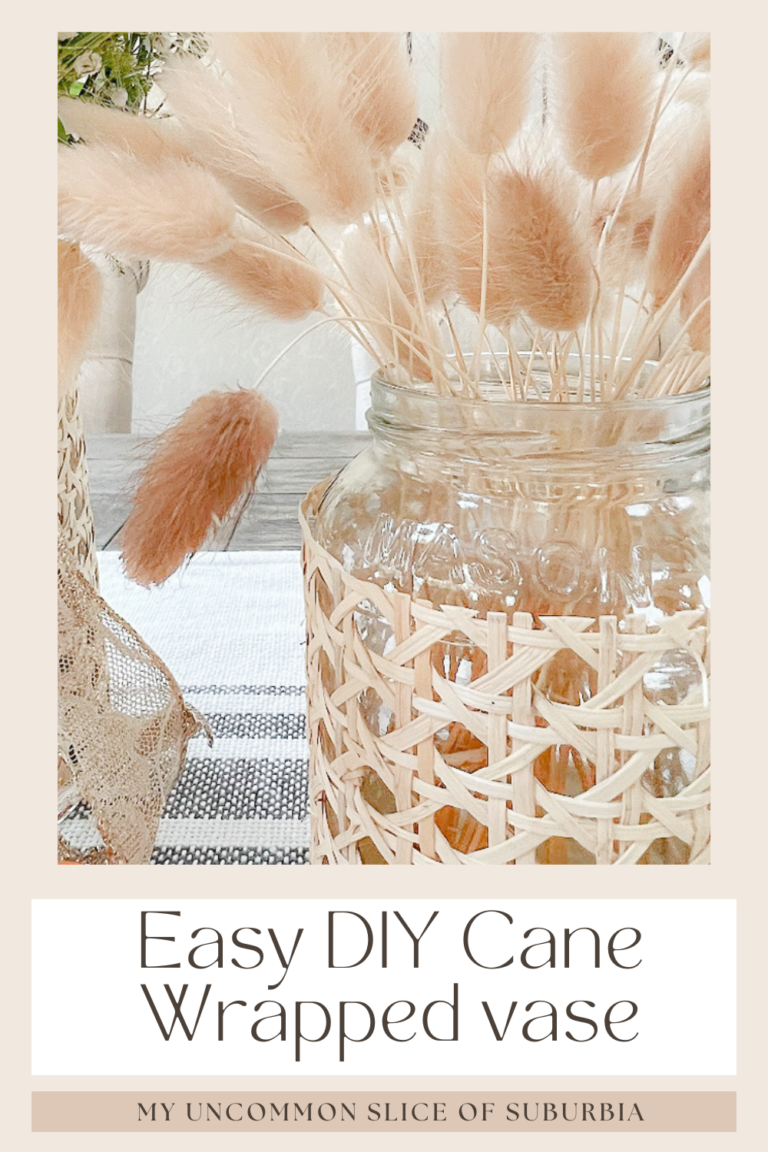 DIY Cane Wrapped Vase - My Uncommon Slice of Suburbia