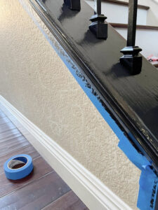 How To Paint Your Stair Rails Black No Sanding No Stripping - My ...