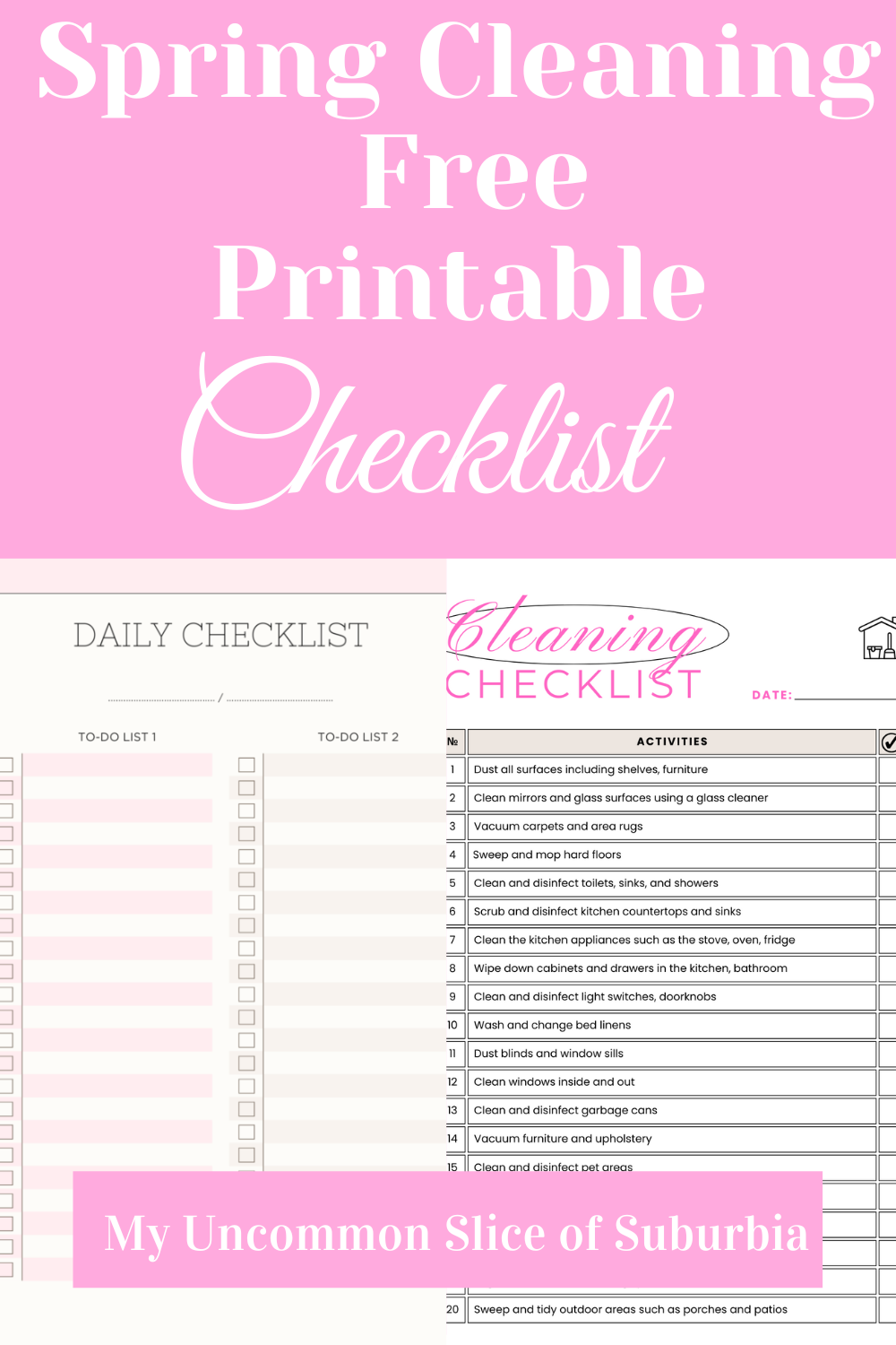 Spring Cleaning Checklist: A Room-by-Room Guide - My Uncommon Slice of ...