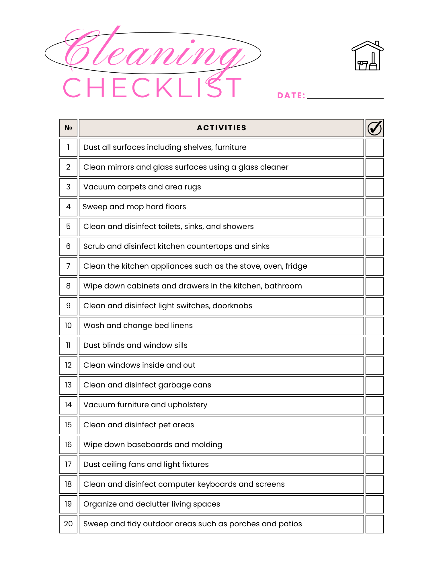 Spring Cleaning Checklist: A Room-by-Room Guide - My Uncommon Slice of ...