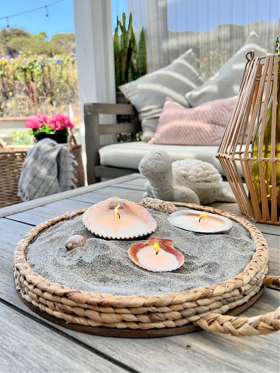 how to make sea shell candles in a shell - My Uncommon Slice of Suburbia