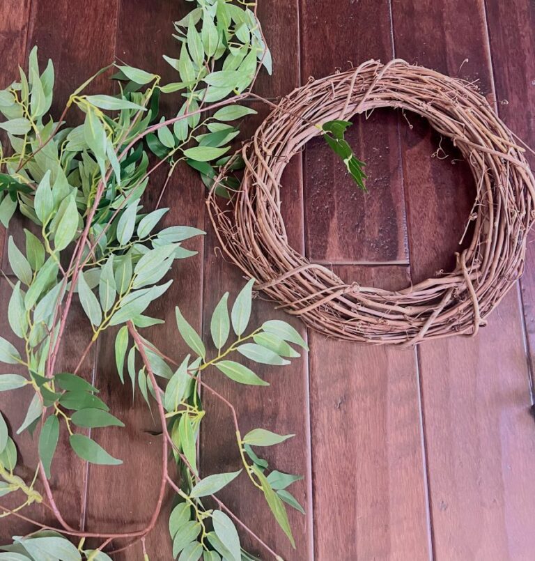 DIY Eucalyptus Grapevine Wreath for Fall - My Uncommon Slice of Suburbia