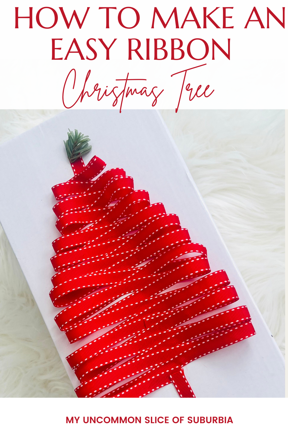 How to Make an Easy Ribbon Christmas Tree for Gift Wrapping - My ...