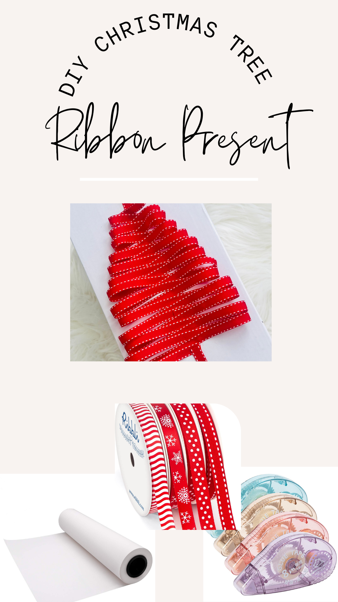 How to Make an Easy Ribbon Christmas Tree for Gift Wrapping - My ...