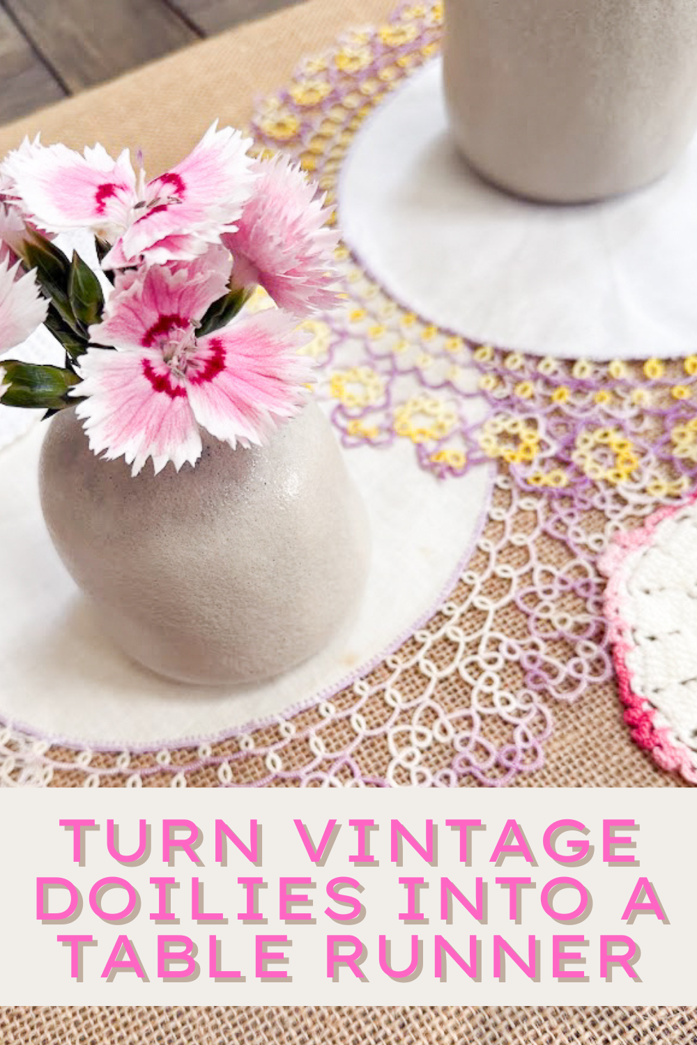 How to Make a Vintage Doily Table Runner - My Uncommon Slice of Suburbia