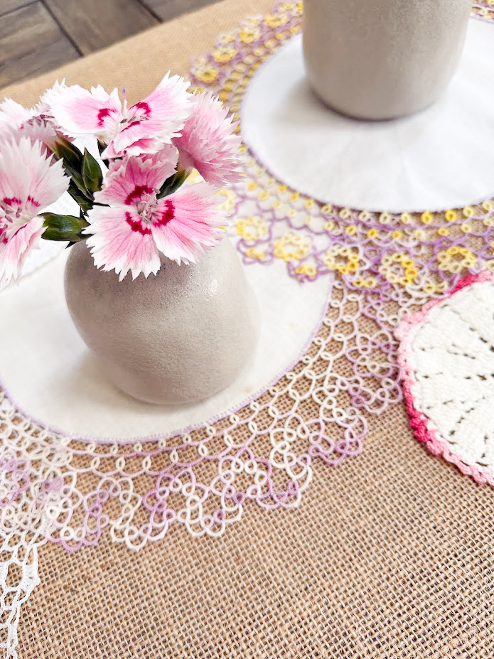 How to Make a Vintage Doily Runner - My Uncommon Slice of Suburbia