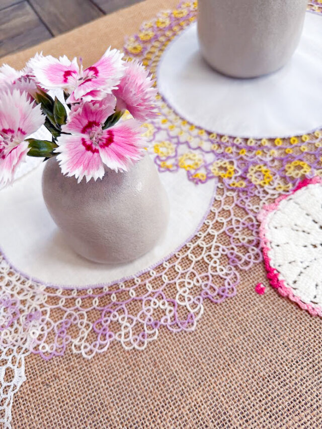 How to Make a Vintage Doily Table Runner - My Uncommon Slice of Suburbia