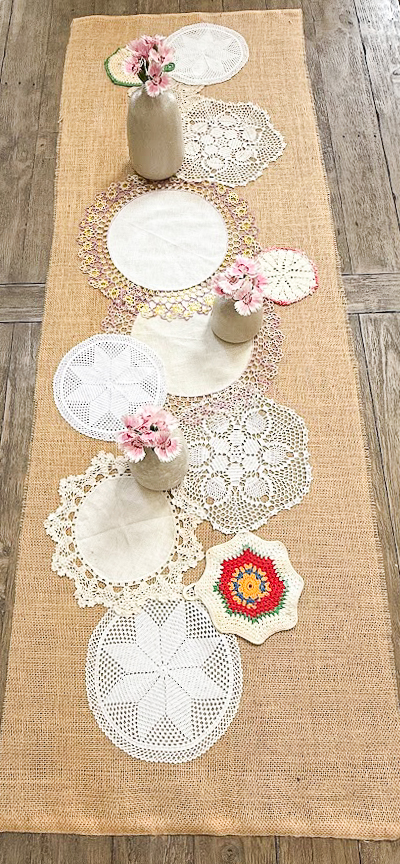 How to Make a Vintage Doily Table Runner (5) - My Uncommon Slice of ...