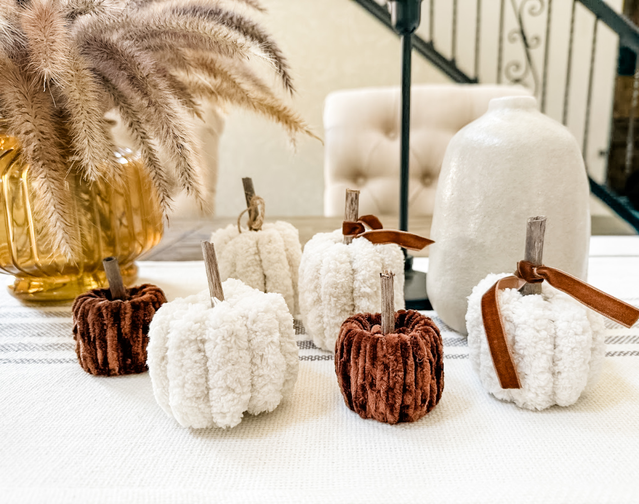 DIY Pumpkins using Toilet Paper Rolls and Yarn - My Uncommon Slice of ...