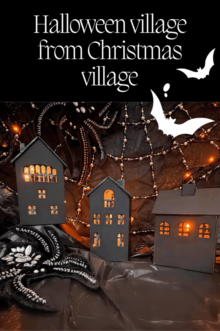 DIY Christmas Village into a Spooky Halloween Village - My Uncommon ...