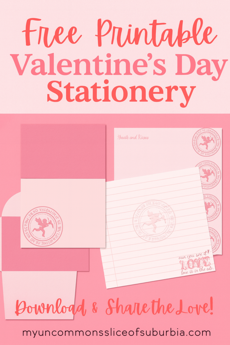Free Printable Valentine’s Day Stationery - My Uncommon Slice of Suburbia